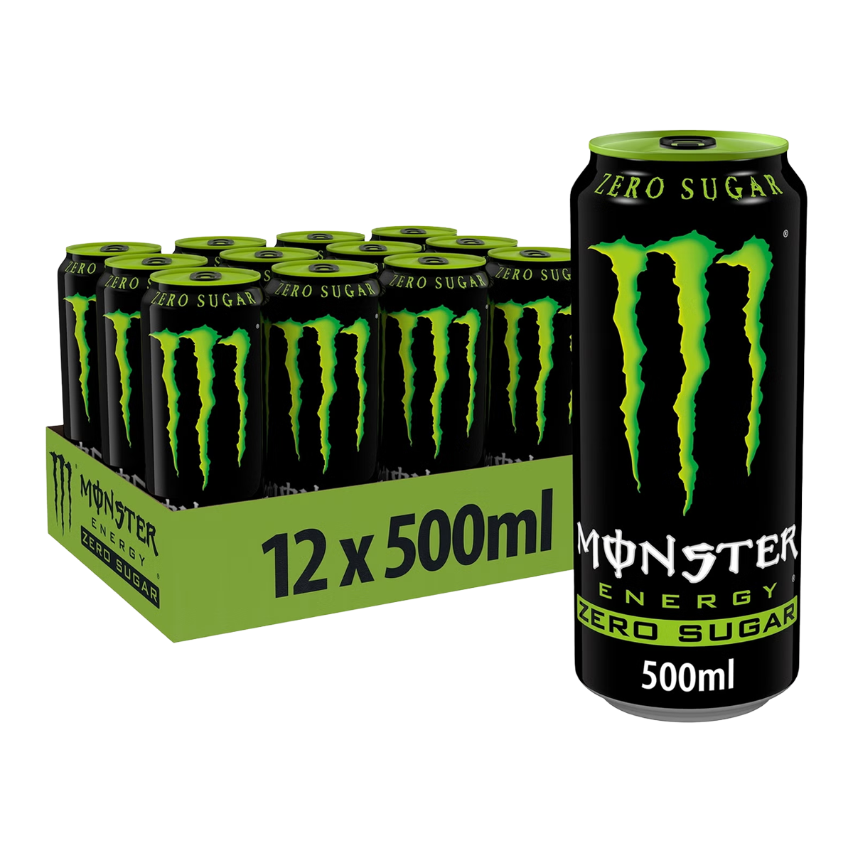 Monster Ultra Energy ZERO Sugar 12x500ml (Energy Black/Green) – Protein ...