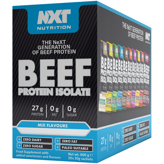 NXT Nutrition Beef Protein Isolate 20 sachets – Protein Bargain Wholesale